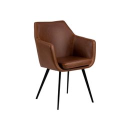 Tchibo - Polsterstuhl mit Armlehnen - 58x58x83cm - schwarz - Polyurethan / Metall