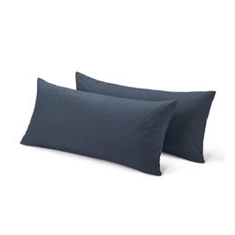 Tchibo - 2 Biber-Kopfkissenbez&uuml;ge - blau