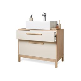 Tchibo - Bad-Waschbeckenunterschrank &raquo;Eklund&laquo; - 82x42x66cm - braun - Holz / Eichenholz