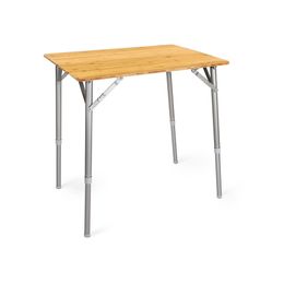 Navaris Bambus-Campingtisch - silber