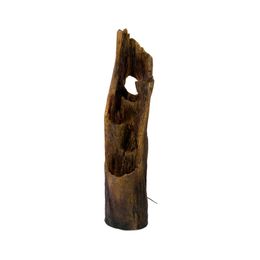 Dobar Gartenbrunnen in Baumstamm-Optik - 34x30x124,5cm - braun - Polyresin