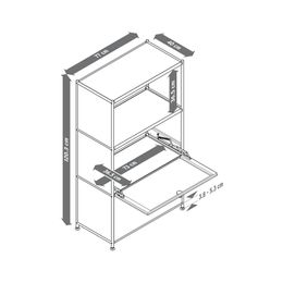 Tchibo - Kommode Metall &raquo;Cn3&laquo; mit zwei Klappenf&auml;chern - 77x40x120,5cm - olivgr&uuml;n -
