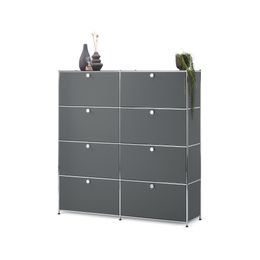 Tchibo - Highboard &raquo;Cn3&laquo; mit 8 Klappen - 152x40x158,5cm - chrom - Stahl / Aluminium / Kunststoff