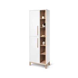 Tchibo - Bad-Hochschrank &raquo;Eklund&laquo; mit Seitenfach - 62,5x35x190cm - braun - Holz / Eichenholz