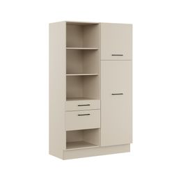 Tchibo - Seitenschrankmodul f&uuml;r Getr&auml;nkekisten - 120x58x206cm - schwarz - Holz / Metall