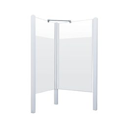 Breuer-Gartendusche &raquo;Exo&laquo; - 80x80x200cm - silber - Aluminium / Glas / Kunststoff