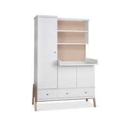 Tchibo - Schardt Schrank mit Wickelkommode &raquo;Holly Nature&laquo; - 131,5x72x191cm - braun - Holz / Buchenholz / Metall