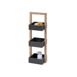 Tchibo - Standregal mit 3 Stauraum-K&auml;sten - 29x23x78cm - anthrazit -