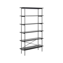 Tchibo - Offenes Regal - 94x27x172cm - schwarz - Eschenholz / Holz / Metall