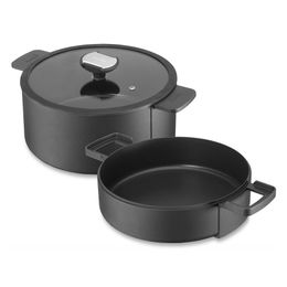 Tchibo - Multifunktionales Premium-Kochgeschirr-Set &raquo;b.double round&laquo; von Berndes - schwarz