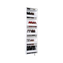 Tchibo - Drehschrank mit Ganzk&ouml;rperspiegel - 50x18x195cm - wei&szlig; - Holz / Glas