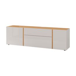 Germania-Lowboard &raquo;Mesa&laquo; - 180x43x55cm - schwarz - Holz / Glas