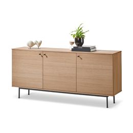 Tchibo - Sideboard &raquo;Finnsbo&laquo; - 170x40x79cm - schwarz - Holz / Echtholzfurnier / Stahl