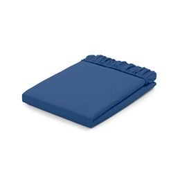 Tchibo - Biber-Spannbettlaken - blau