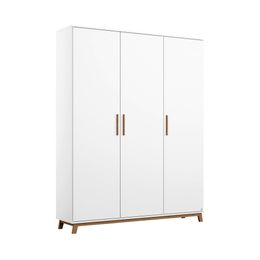 Rauch Kleiderschrank &raquo;Carlsson&laquo; mit Dreht&uuml;ren - 136x53x203cm - braun - Holz / Holz / Eichenholz