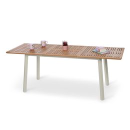 Tchibo - Platzsparender ausziehbarer Gartentisch &raquo;Liska&laquo; - 143x75x75,9cm - braun - Eukalyptus-Massivholz / Aluminium / Stahl