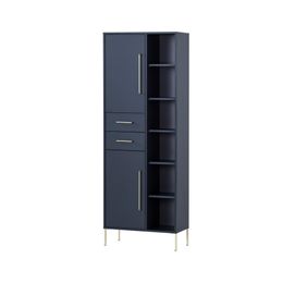 Tchibo - Offener Hochschrank &raquo;Kent&laquo; - 67x33x184,5cm - dunkelblau - Holz / Metall