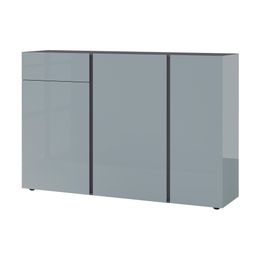 Germania-Sideboard &raquo;Mesa&laquo; - 152x43x103cm - schwarz - Holz / Glas