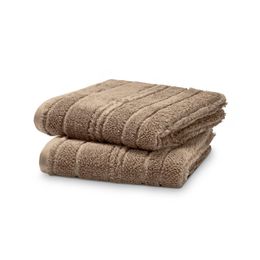 Tchibo - 2 Premium-Handt&uuml;cher mit Strukturmuster im Set - beige