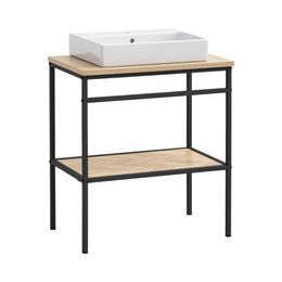 Tchibo - Waschtisch mit Aufsatzbecken &raquo;Lorna&laquo; - 70x45x89,2cm - schwarz -