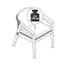 Tchibo - Design-Dining-Stuhl - 60x69x84cm - hellgrau -