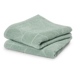 Tchibo - 2 Jacquard-Handt&uuml;cher - gr&uuml;n