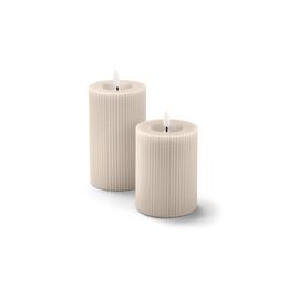 Tchibo - 2 LED-Echtwachskerzen - beige