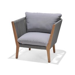 Tchibo - Sessel mit Relax-Komfort-Kissen - 80,5x71x70cm - grau - Eukalyptus-Massivholz / Aluminium / Polypropylen