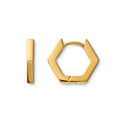 Tchibo - 925 Silber Creolen &raquo;Hexagon&laquo; - gold