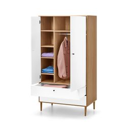 Tchibo - Kleiderschrank &raquo;Bekeson&laquo; - 100,5x60x190,5cm - schwarz - Echtholzfurnier / Holz / Eichenholz