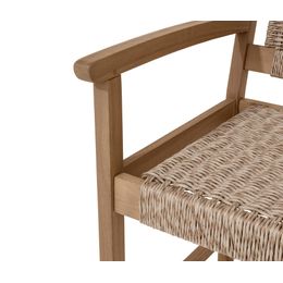 Tchibo - Gartenbank mit nat&uuml;rlichem Rattan-Geflecht - 106x61x90cm - beige -
