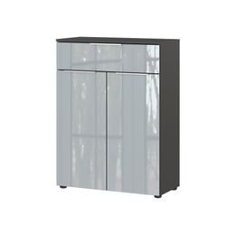 Tchibo - Kommode &raquo;Vasio&laquo; - 71x34x95cm - grau - Holz / Glas