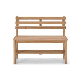 Tchibo - Kleine Gartenbank &raquo;Lenja&laquo; mit Regalboden - 85x34x75,5cm - braun - Holz / Akazienholz / Stahl