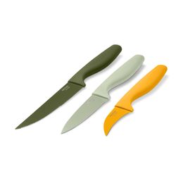 Tchibo - 3 K&uuml;chenmesser - dunkelgr&uuml;n