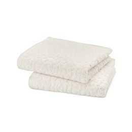 Tchibo - 2 Premium-Jacquard-Handt&uuml;cher - wei&szlig;