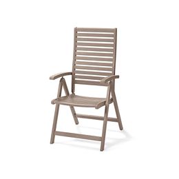 Tchibo - Hochlehner 6-fach verstellbar - 56x68x87,5cm - grau - Akazienholz / Metall / Stahl