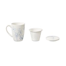 Tchibo - Teetasse mit Sieb und Deckel - wei&szlig;