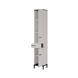Tchibo - Hochschrank "Yonkers" Kaschmir/Nuss - 34x34x190cm - schwarz - Holz