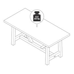 Tchibo - Dining-Tisch mit Beton-Tischplatte - 200x95x77cm - grau -