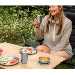 Tchibo - 2 Camping-Becher - silber