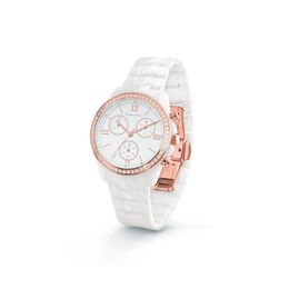 Tchibo - Keramik-Chronograph mit Zirkonia - silber