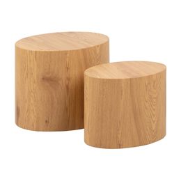 Tchibo - Couchtisch-Set &raquo;Mice&laquo; - 33x48x40cm - braun - Holz / Papier