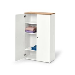 Tchibo - Schrank &raquo;Bekeson&laquo; - 80x38x132,5cm - schwarz - Holz / Echtholzfurnier / Eichenholz