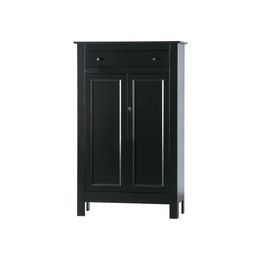 Tchibo - Schrank - 93x40x150cm - schwarz - Holz / Porzellan / Metall