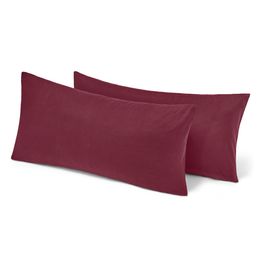 Tchibo - 2 Jersey-Kopfkissenbez&uuml;ge - dunkelrot