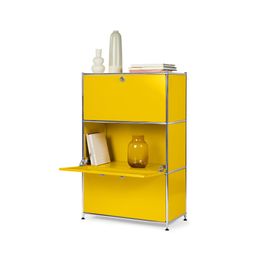 Tchibo - Kommode Metall &raquo;Cn3&laquo; mit 3 Klappenf&auml;chern - 77x40x120,5cm - chrom - Stahl / Aluminium / Kunststoff