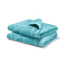Tchibo - 2 Jacquard-Handt&uuml;cher - blau