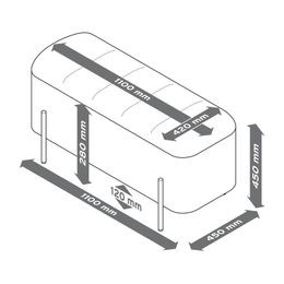 Tchibo - Bank mit Truhenfunktion - 110x45x45cm - schwarz -