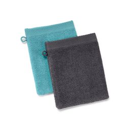 Tchibo - 2 Waschlappen - anthrazit