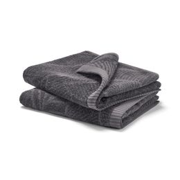 Tchibo - 2 Jacquard-Handt&uuml;cher - anthrazit
